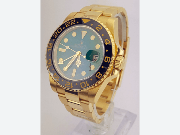 Rolex GMT Master II 18k Yellow and Steel RARE Green Dial MINT – SEA ...