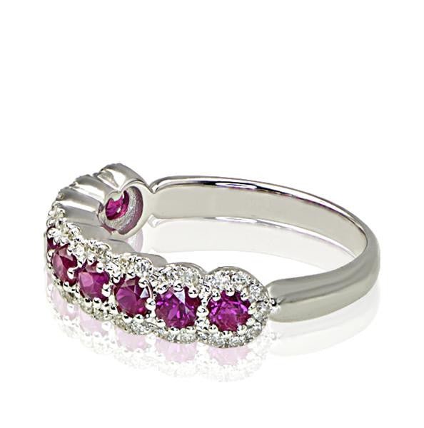 "DBAND01864" 1.05 Carat Ruby Red Ladies Ring – SEA Wave Diamonds
